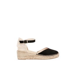 Alhamas Strap Sandals 'Alpargata Cu&ntilde;a 5 cm' female size 35 Black
