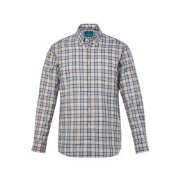 Boston Park Button Up Shirt male size XXL Light beige / Light blue / Black