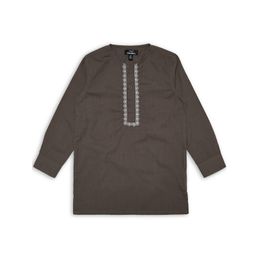 Threadboys Button Up Shirt boy size 134 Dark grey / White