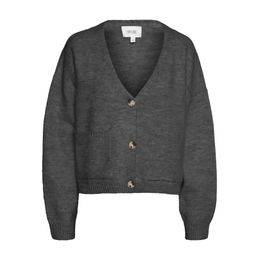 V&eacute;ro Moda Vero Moda Strickjacke in Dark Grey Melange | Gr.: XS