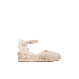 Alhamas Strap Sandals 'Alpargata Cu&ntilde;a 5 cm' female size 37 Stone