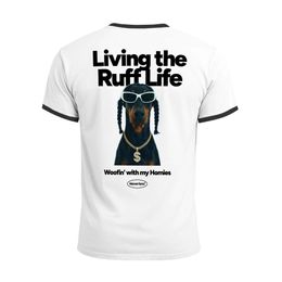 Neverless Shirt 'Ruff Life Rapper' male size 4XL White