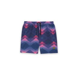 Lyle & Scott Lyle & Scott Badeshorts Herren Gr&ouml;&szlig;e M dunkelblau / lila / himbeer / dunkelpink