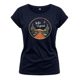 MAKAYA Shirt 'Life is good' female size 4XL Blue