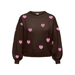 Only Carmakoma Pullover Damen Gr&ouml;&szlig;e M dunkelbraun / pink