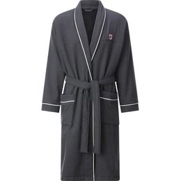 Jan Vanderstorm Bademantel ' Rolfgard ' Herren Gr&ouml;&szlig;e 4XL navy / dunkelgrau / blutrot / wei&szlig;