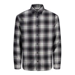 JJ Rebel Button Up Shirt 'JREBJETT' male size S Anthracite / Light grey / Dark grey
