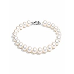 Rougemont Jewellery Armband 'Lolita' Damen Gr&ouml;&szlig;e 18 cm silber / perlwei&szlig;