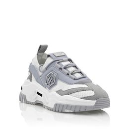 Philipp Plein Sneaker 'Predator' Herren Gr&ouml;&szlig;e 43 taubenblau / grau / wei&szlig; Sommerschuhe