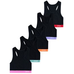 Loreza Unterhemd 'M&auml;dchen Bustier Flora' M&auml;dchen Gr&ouml;&szlig;e 140/146 bunt