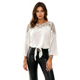 Kojooin Bluse Damen Gr&ouml;&szlig;e L wei&szlig;