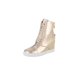 Ital-Design Lace-Up Ankle Boots female size 37 Gold