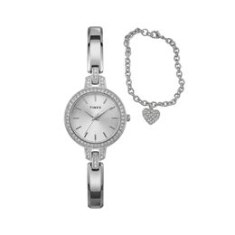 Timex Analoguhr Damen Gr&ouml;&szlig;e One Size silber