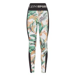 Plein Sport Workout Pants female size S Yellow / Black / White