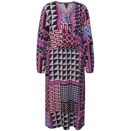 Ulla Popken Kleid Damen Gr&ouml;&szlig;e 46/48 pflaume / mischfarben Sommerkleid