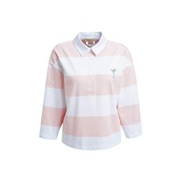 Smith & Soul Smith&soul Boxy Cropped Poloshirt mit Blockstreifen Damen Gr&ouml;&szlig;e S ros&eacute;