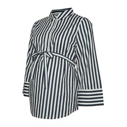 MAMALICIOUS Umstand Bluse Damen Gr&ouml;&szlig;e M dunkelblau / wei&szlig;