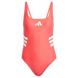 adidas Performance Sportbadeanzug '3-Stripes U-back' Damen Gr&ouml;&szlig;e S hellrot / wei&szlig;
