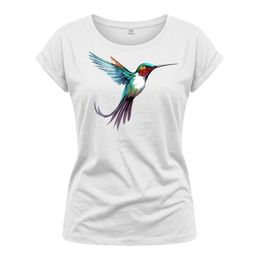 MAKAYA Shirt 'Kolibri' female size L White