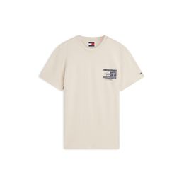 Tommy Jeans T-Shirt Herren Gr&ouml;&szlig;e L beige / navy / blutrot / wei&szlig;