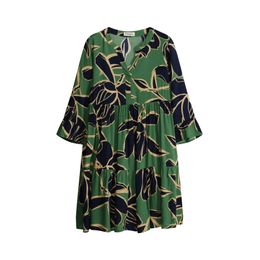 bonprix Kleid Damen Gr&ouml;&szlig;e 48 curry / gr&uuml;n / schwarz Sommerkleid