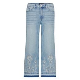 Zero Basic-Jeans mit weitem Bein. Damen Gr&ouml;&szlig;e 27/28 blue denim
