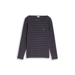 Tom Tailor Shirt Damen Gr&ouml;&szlig;e M marine / karminrot / wei&szlig;