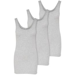 Only 3er-Set New Long Tank Top in Grau (Light Grey) | Gr.: XS