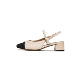 CESARE GASPARI Slingpumps Damen Gr&ouml;&szlig;e 40 schwarz / offwhite