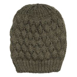 styleBREAKER Beanie 'Strickm&uuml;tze mit Bubblemuster' female size 56/61 Olive