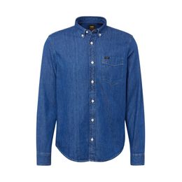 Lee Button Up Shirt male size 4XL Blue denim / Red / Off white