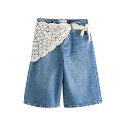 next Shorts Damen Gr&ouml;&szlig;e 34 creme / blue denim