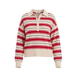 EDITED Pullover 'Gerit Jumper' Damen Gr&ouml;&szlig;e L grau / lila / wei&szlig;