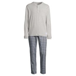 Seidensticker Pyjama lang 'Soft Flannel' Herren Gr&ouml;&szlig;e S grau