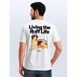 Neverless Shirt 'Ruff Life Borzoi' male size XL White