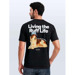 Neverless Shirt 'Ruff Life Borzoi' male size M Black