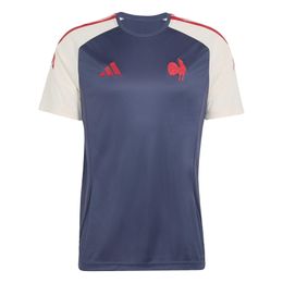 adidas Performance Jersey 'France Rugby' male size S Dusty blue / Red / White