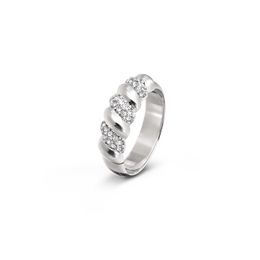 Tchibo - Ring Sparkle Rows - Damen - Gr. 17 - silber