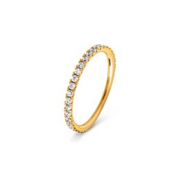 Tchibo - 585 Gold Ring &raquo;Eternity&laquo; Zirkonia - Damen - Gr. 17 - wei&szlig;