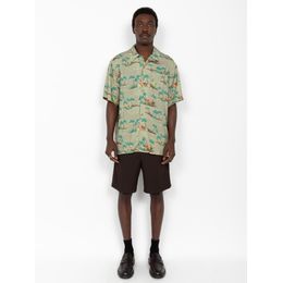 Schott NYC Button Up Shirt male size L Green