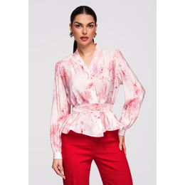 Ombre Bluse Damen Gr&ouml;&szlig;e L lavendel / rosa / ros&eacute; / rot