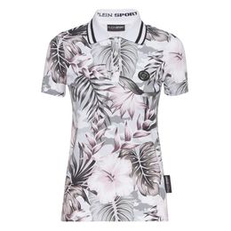 Plein Sport Poloshirt Damen Gr&ouml;&szlig;e M pink / schwarz / wei&szlig;