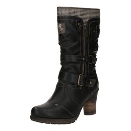 Mustang Stiefel Damen Gr&ouml;&szlig;e 39 dunkelbeige / schwarz / silber