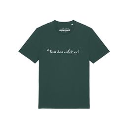 Watapparel Shirt 'Fass Das Nicht An' male size 5XL Dark green / White
