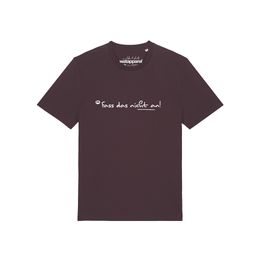 Watapparel T-Shirt 'Fass Das Nicht An ' Herren Gr&ouml;&szlig;e L dunkelrot