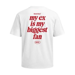 Neverless Shirt 'my biggest fan' Herren Gr&ouml;&szlig;e XXL wei&szlig;