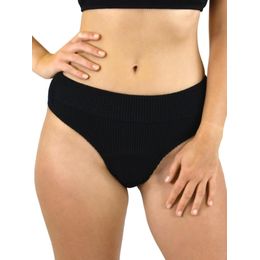 MyLily Bikinihose 'Perioden Bikini Hose Basic Slip Crinkle' Damen Gr&ouml;&szlig;e XXS schwarz