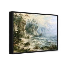 WALLARENA Bilder mit Rahmen Landschaft in Gr&uuml;n | Gr.: 40 x 30 cm