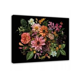 WALLARENA Leinwandbild Blumen in Bunt | Gr.: 60 x 40 cm