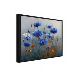 WALLARENA Bilder mit Rahmen Blumen in Blau | Gr.: 40 x 30 cm